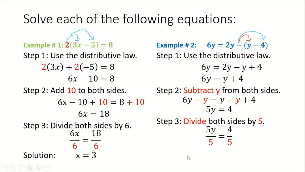Case # 6 - Solving Linear Equations Containing Brackets - Timoy White ...