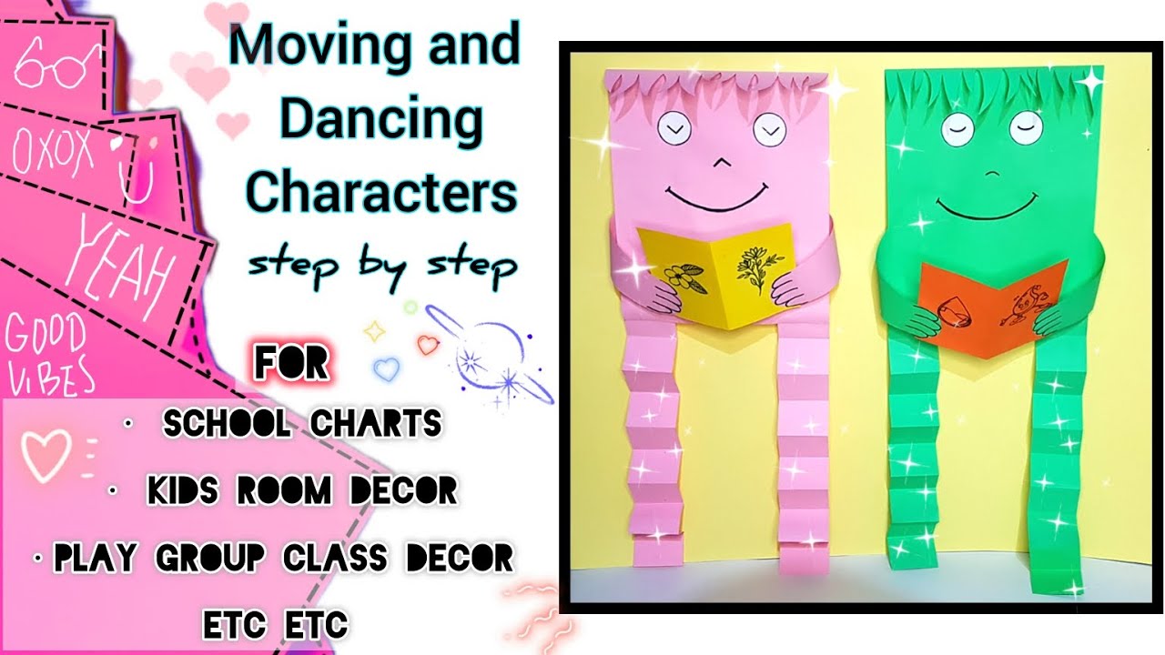 DIY Unique Moving Characters Charts🤩 | Easy Classroom/ Kids room Wall ...