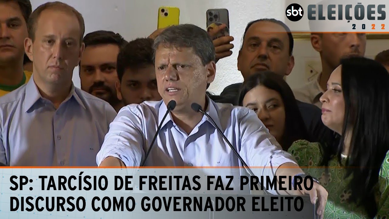 Tarcísio de Freitas faz primeiro discurso como governador eleito de São ...