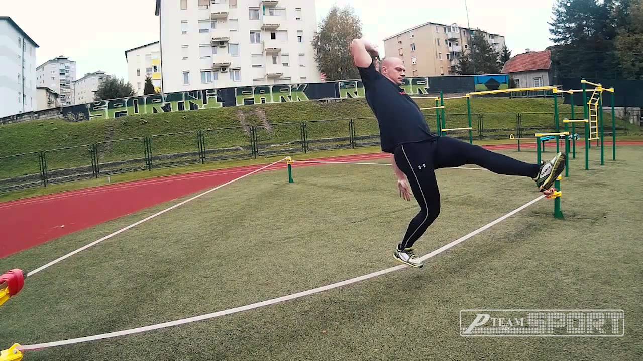 Slackline exercises - Vaje na gurtni - YouTube