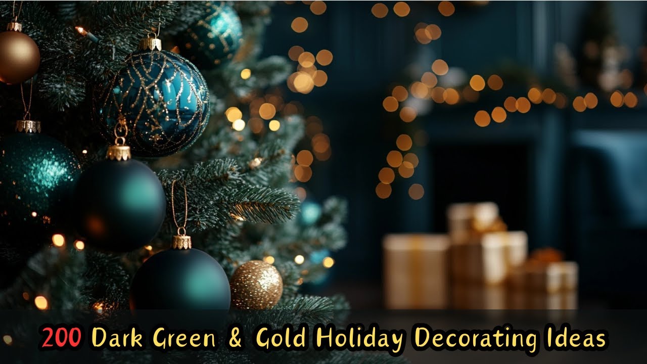 Christmas Style Color Combinations: Dark Green & Gold | Elegant Holiday ...