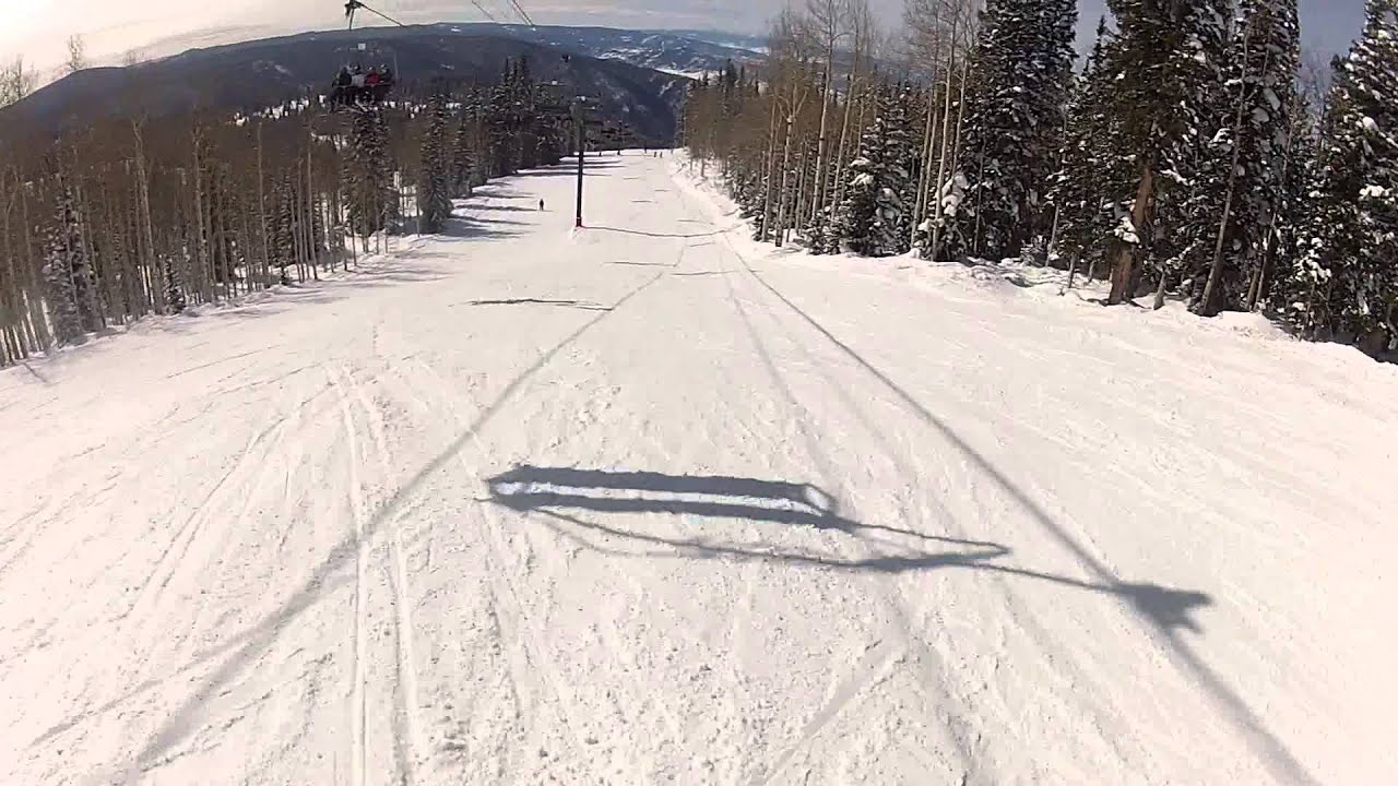 A Run Down Sunshine Lift Line at Steamboat - YouTube