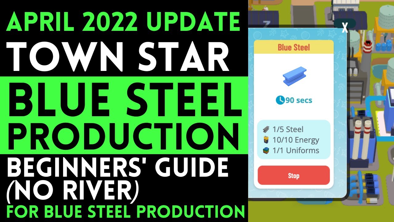 Blue Steel Production Walkthrough Town Star April 2022 Update - YouTube