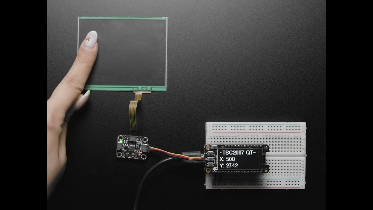 Adafruit TSC2007 I2C Resistive Touch Screen Controller - STEMMA QT - YouTube