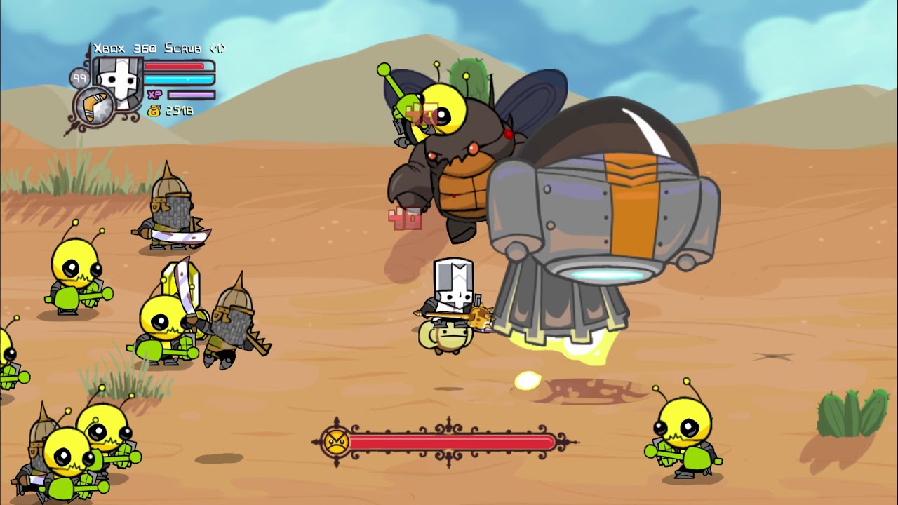 Castle Crashers fighting every wave of desert at the same time on ...