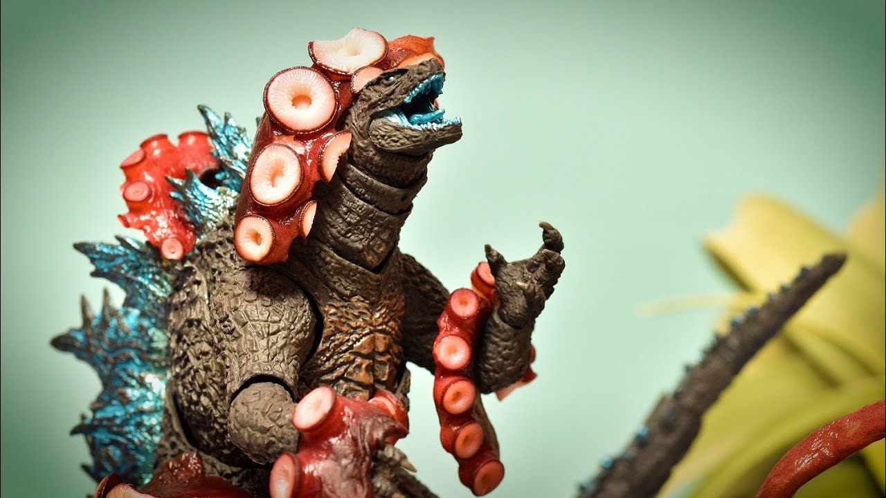 GODZILLA vs Octopus -fishing cartoon Mashup- - YouTube