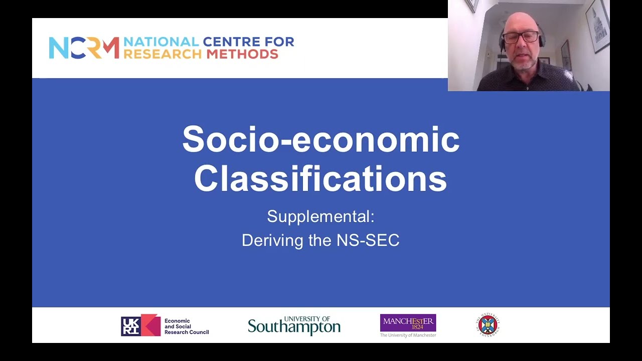 Socio-Economic Classifications: Supplemental: Deriving the NS-SEC - YouTube