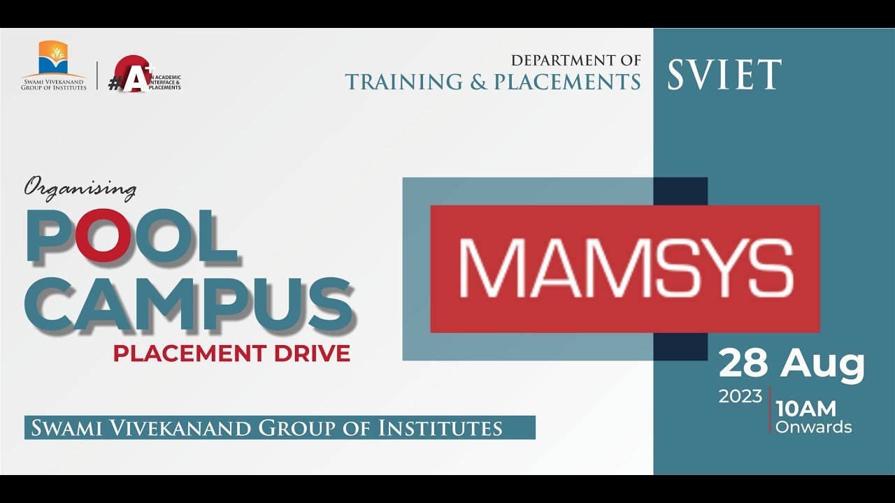 #MAMSYS Placement Drive 2023 | SVIET College | Ape Media - YouTube
