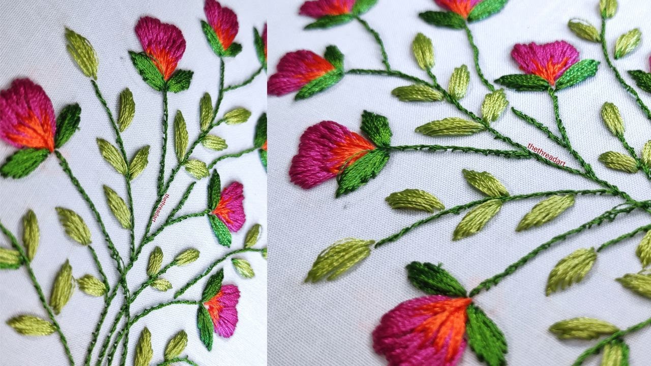 Traditional Embroidery With Silk Threads - YouTube