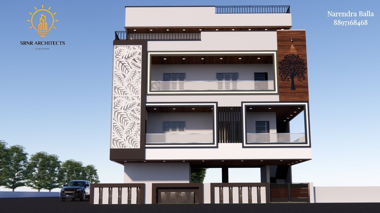 Walkthrough Design Of South-East Corner Residential Building G+3 In ...