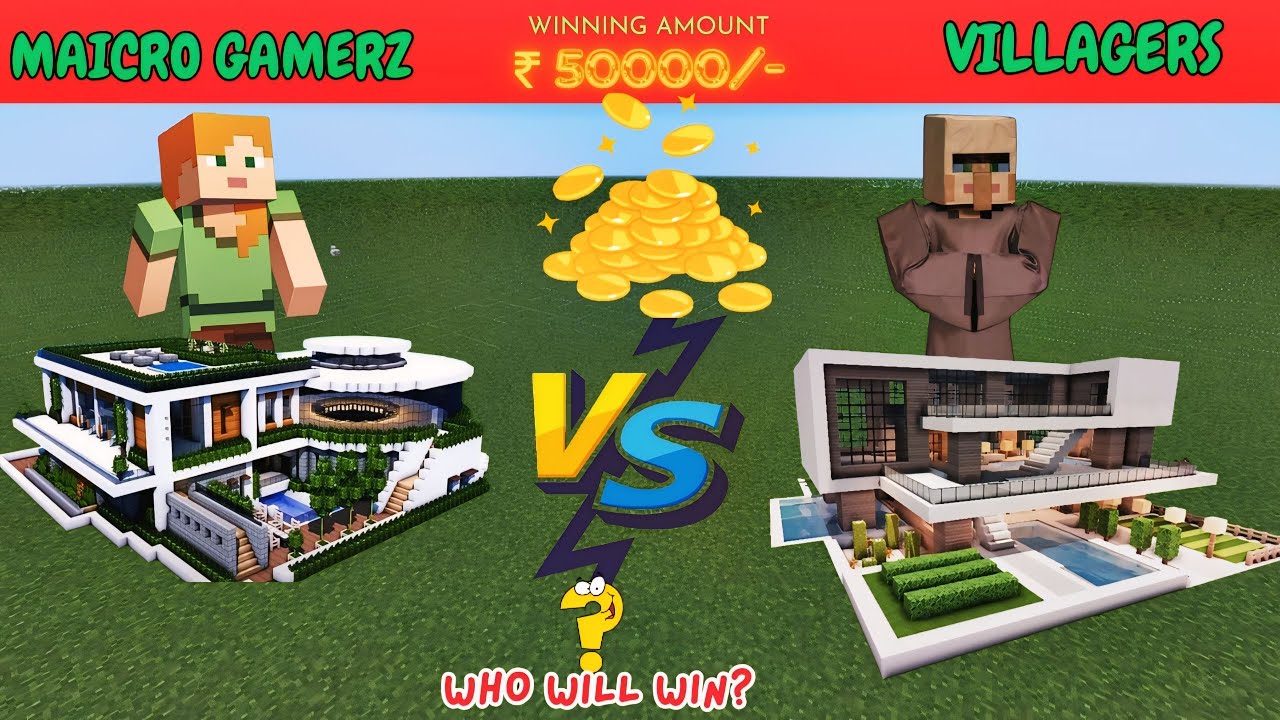 VILLAGERS CHALLENGE ME IN MINECRAFT | WHO WILL BUILD THE BEST HOUSE ...