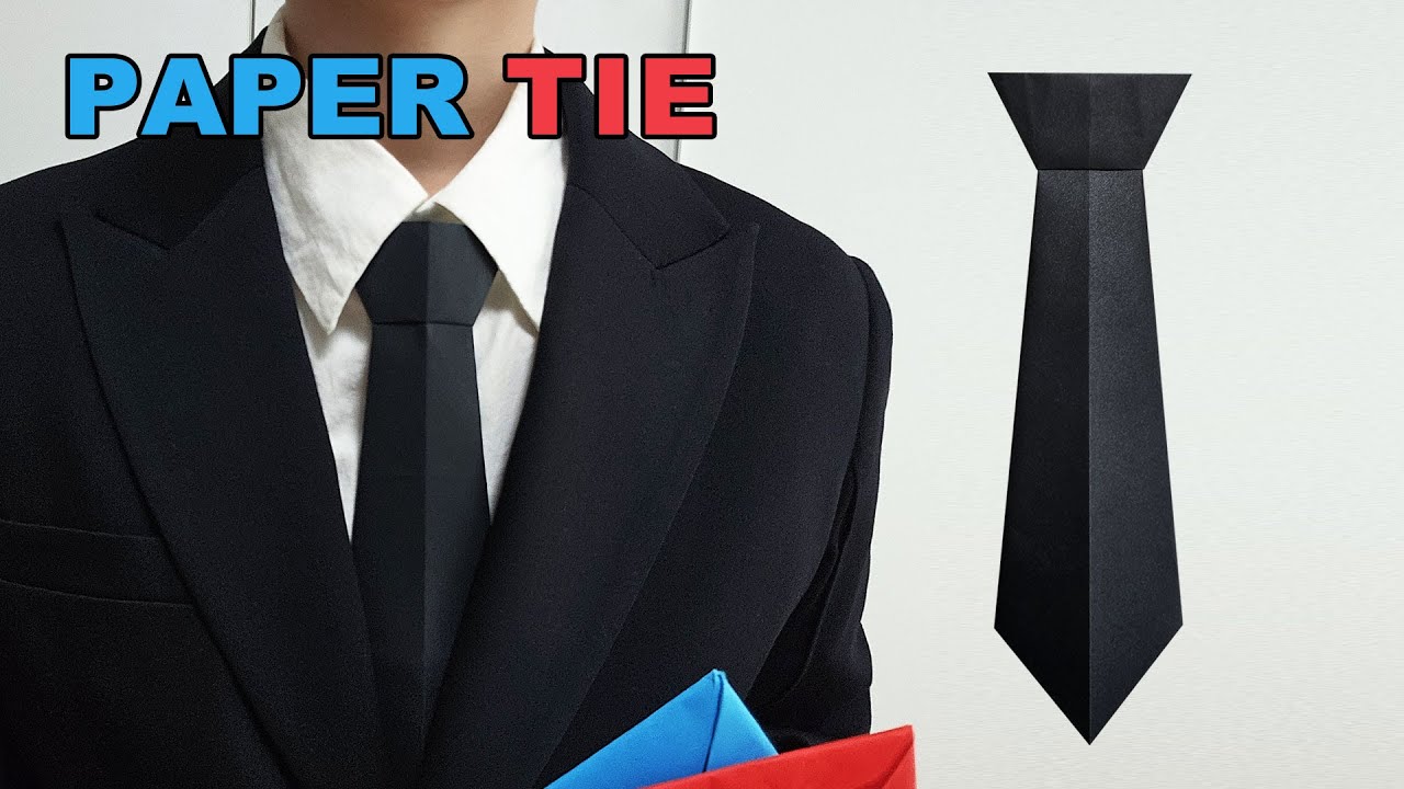 Salesman Paper Tie - Tutorial l How to make origami Tie l Squid Game ...