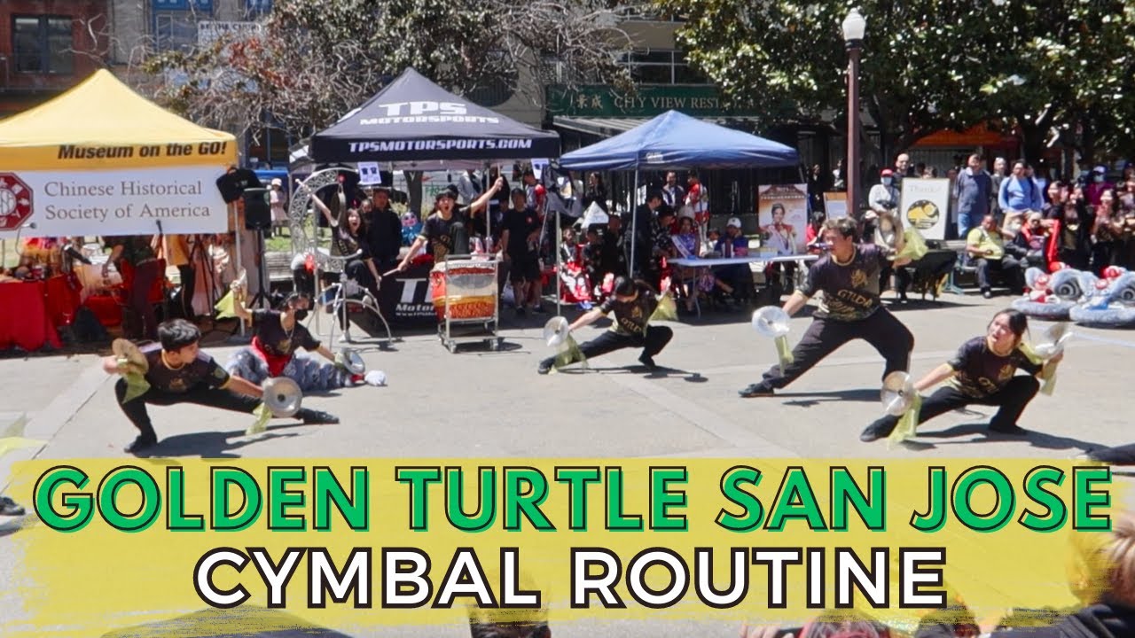 Golden Turtle San Jose Cymbal Instrument Routine // 2nd Annual Lion ...