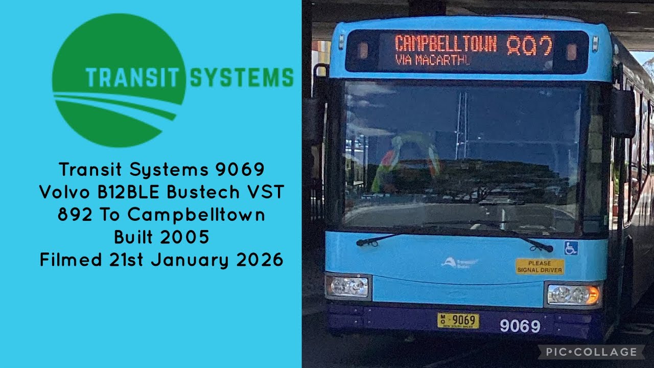 Transit Systems (9069) Volvo B12BLE Bustech VST 892 To Campbelltown ...
