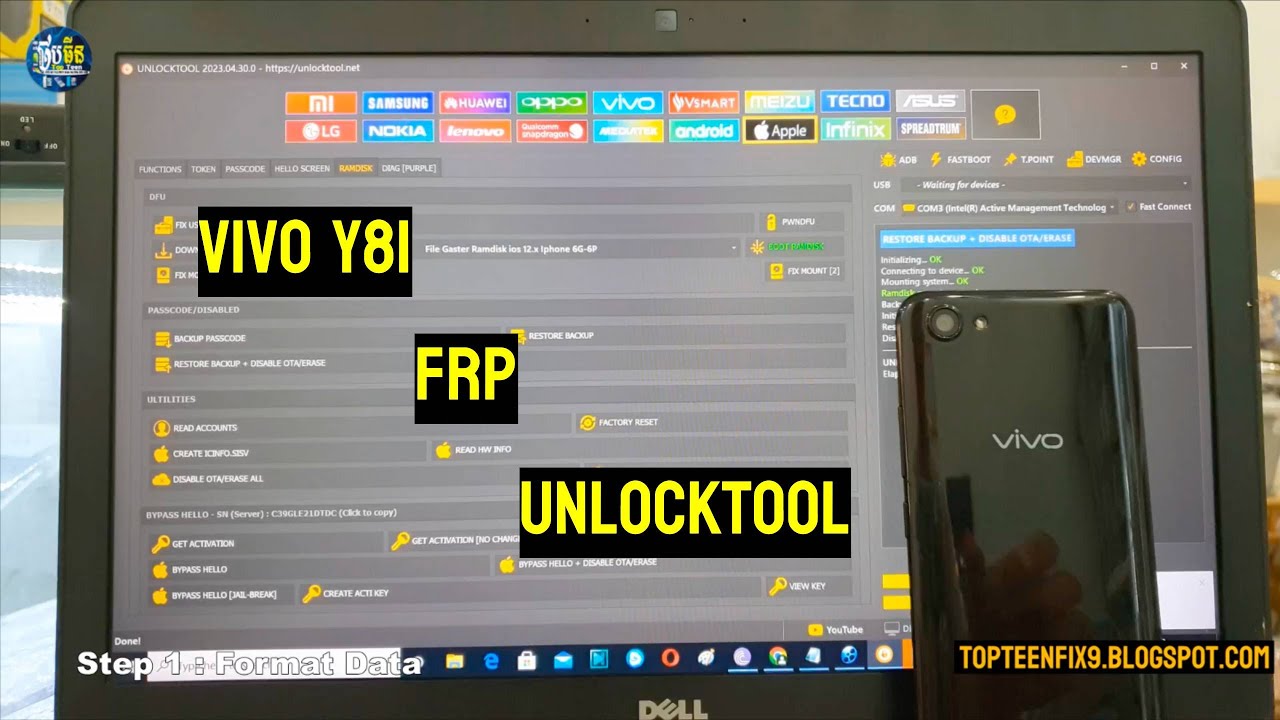 Vivo Y81 FRP UnlockTool - YouTube