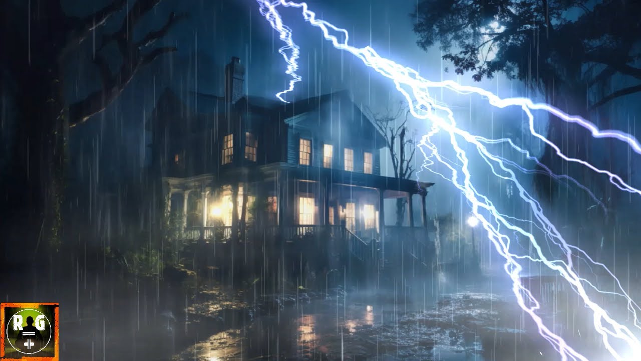 Thunderstorm Sounds for Sleeping | Heavy Pouring Rain, Loud Thunder and ...