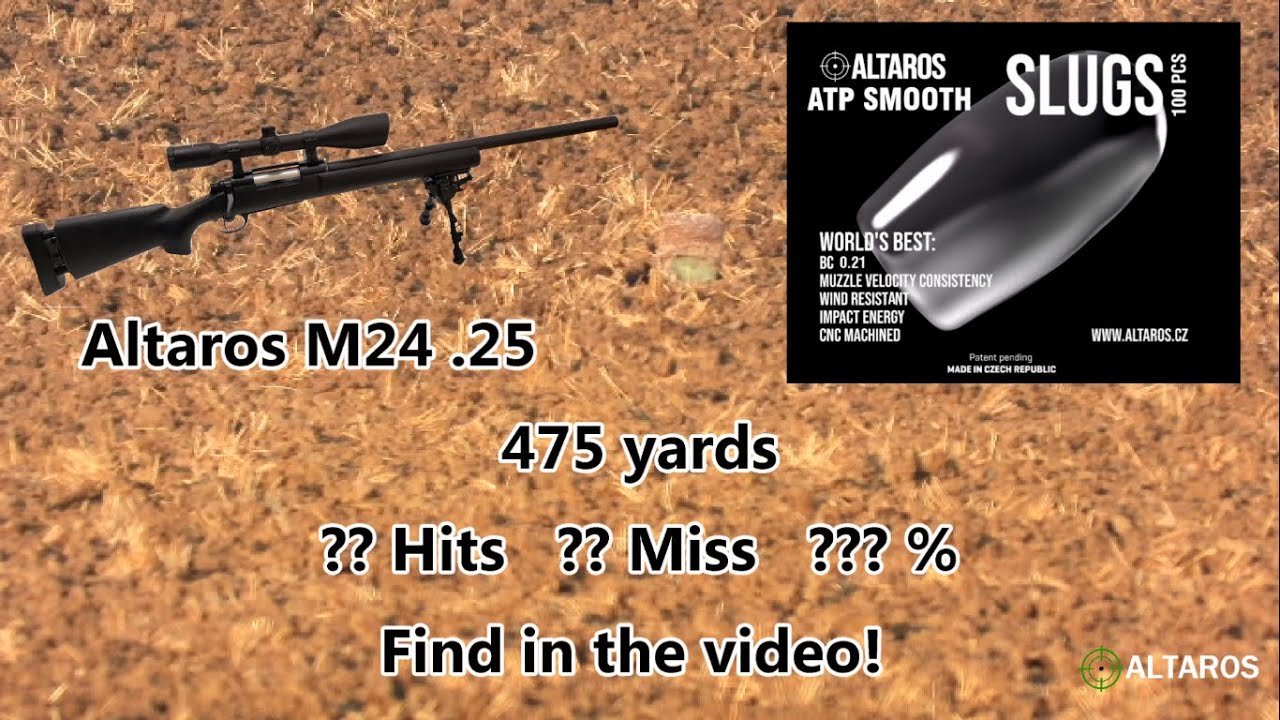 475 yd Altaros M24, Arken optics and ATP Smooth slugs - YouTube