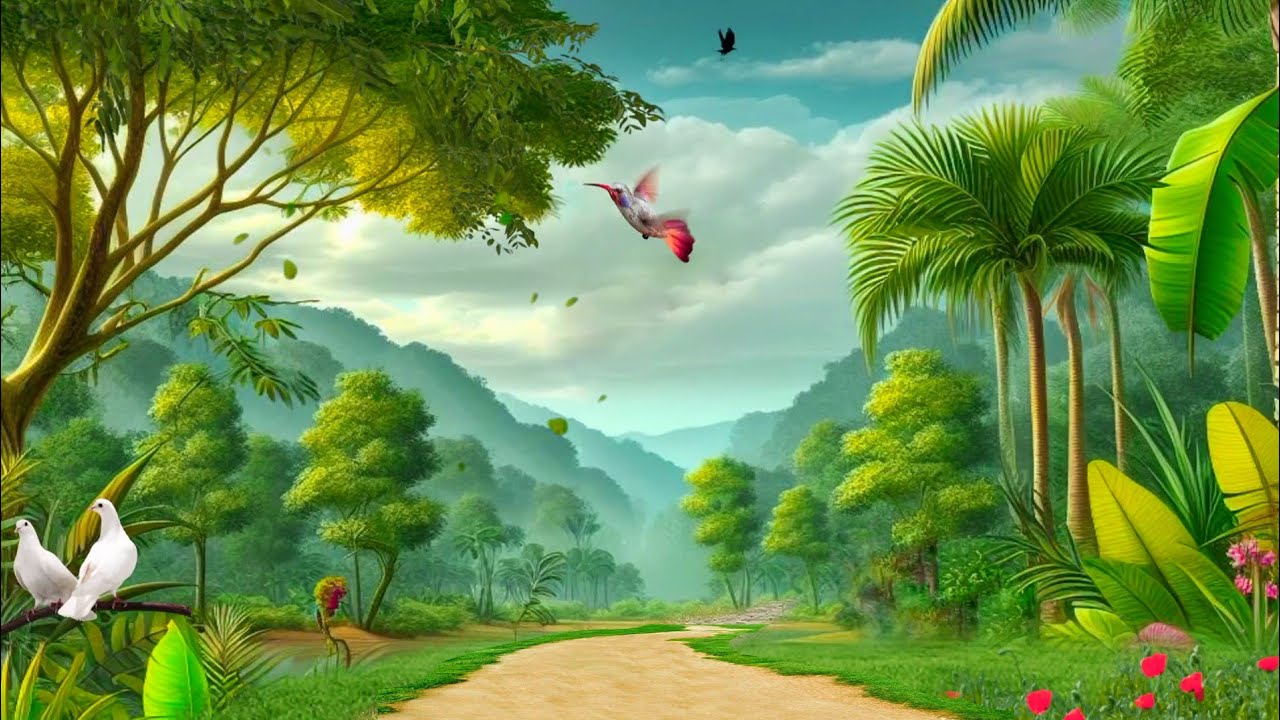 Landscape Nature Background Video | Birds And Forest Nature Effect HD ...