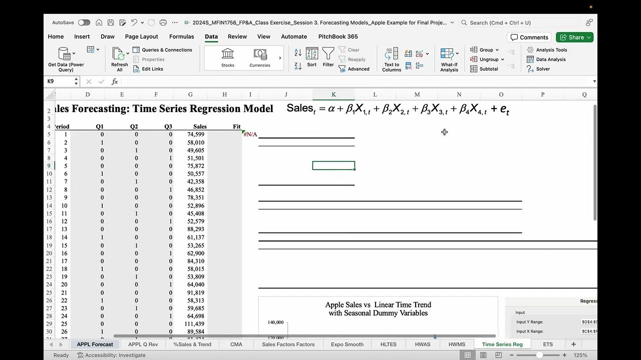 Professor Paul Ahn_Forecasting Models_Time Series Regression Model - YouTube