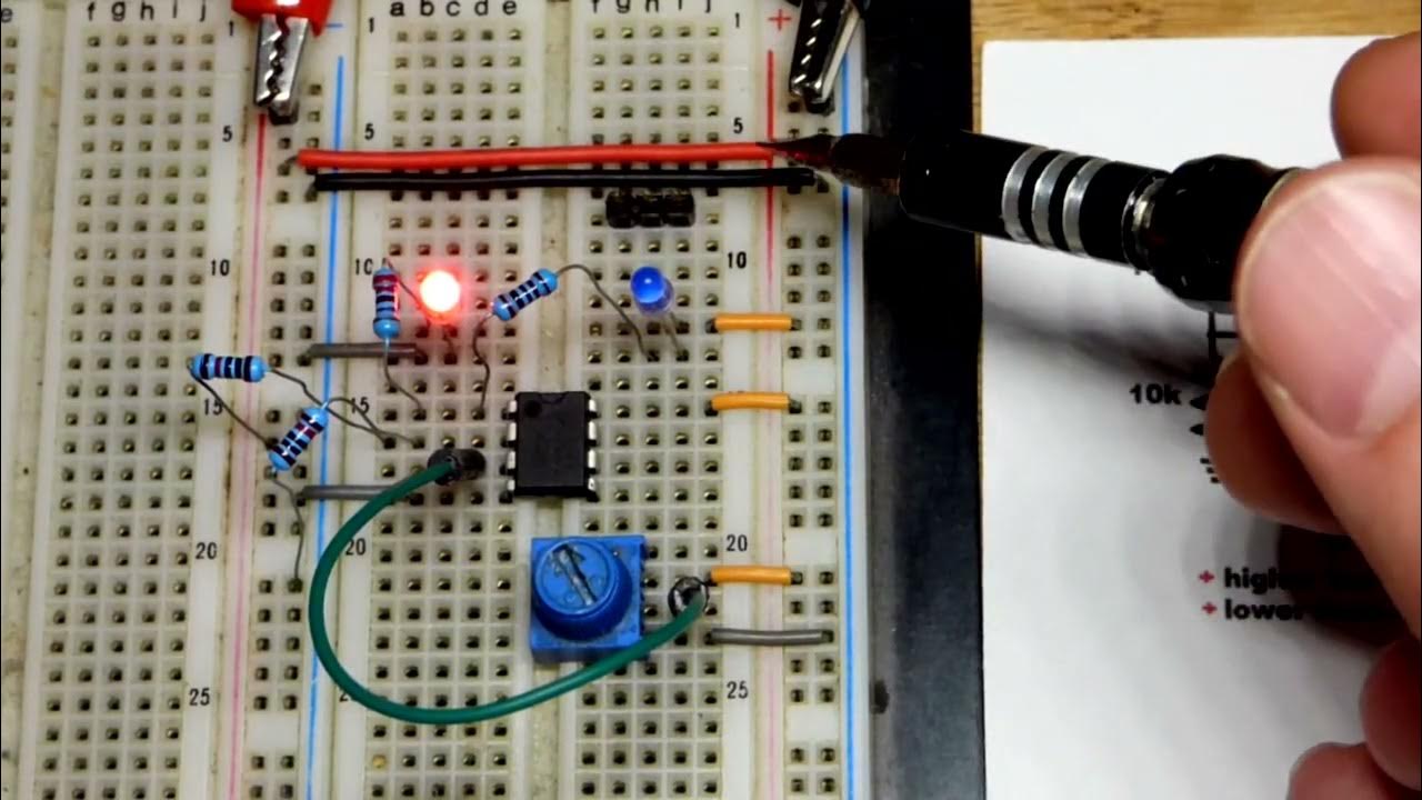 Basic Op Amp Non Inverting Comparator Circuit - YouTube