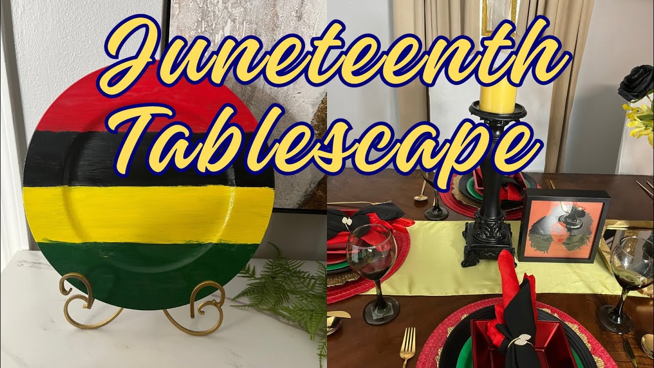 Juneteenth 2025 Tablescape | styling ideas in black red yellow and ...