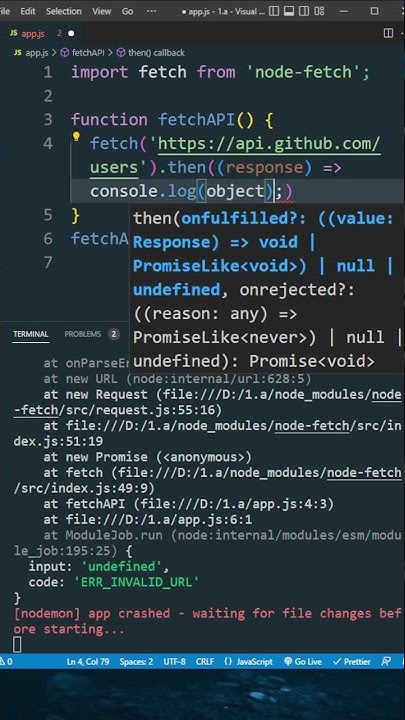 fetch API JavaScript - Simple | #shorts - YouTube