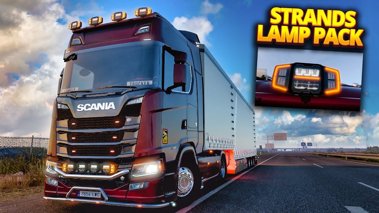 Strands HI-LO LED Lamp Pack Mod For ETS2 1.46 | ETS2 1.46 MODS - YouTube