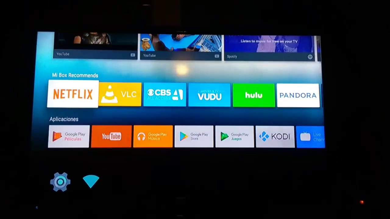Menú principal del sistema Android TV Box y kodi - YouTube