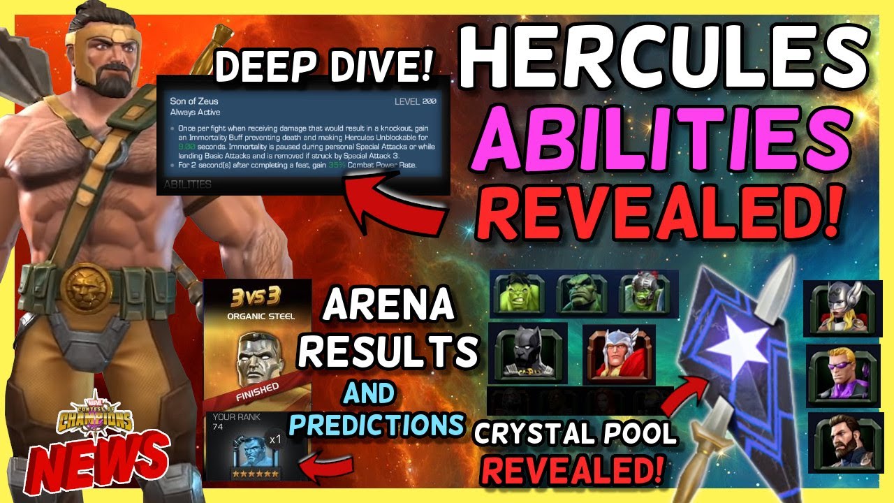 Hercules Abilities Deep Dive Reveals Lots! | Pool For Special Crystal ...