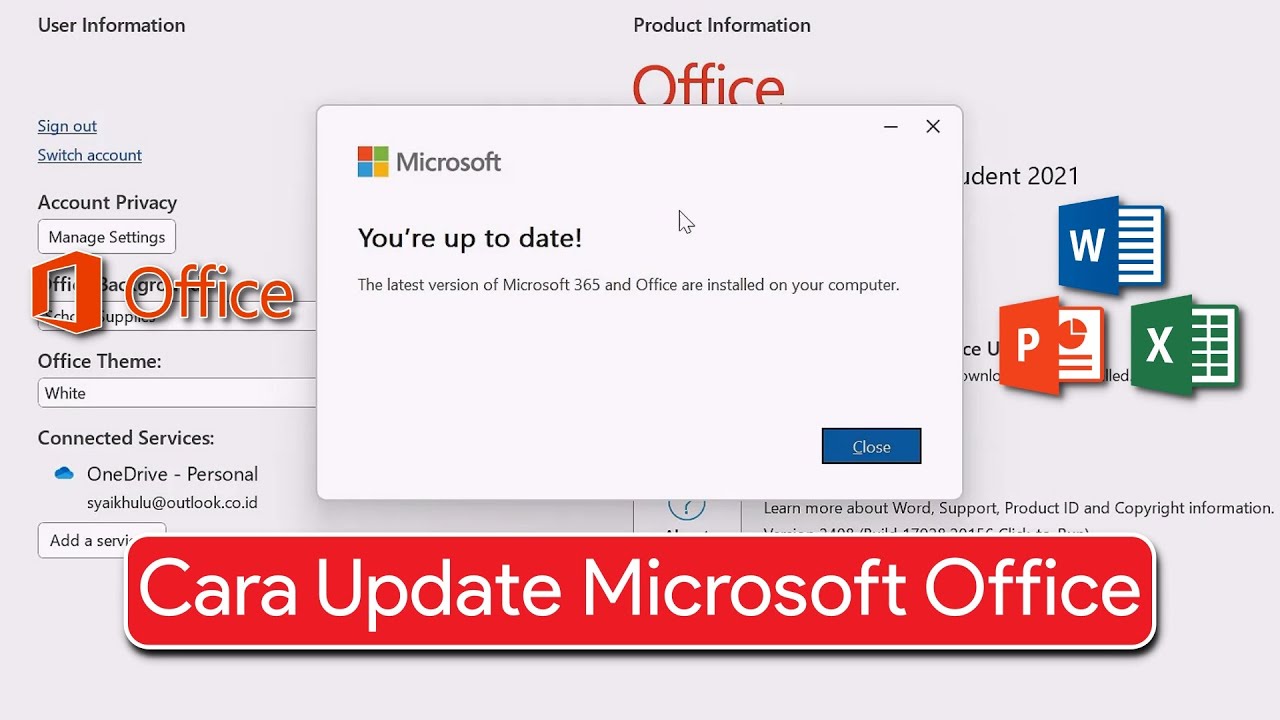 Cara Update Microsoft Office - YouTube