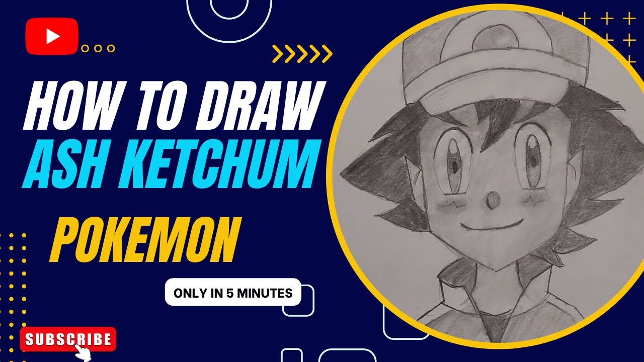 How To Draw Ash Ketchum | Pokemon | Sketch | - YouTube