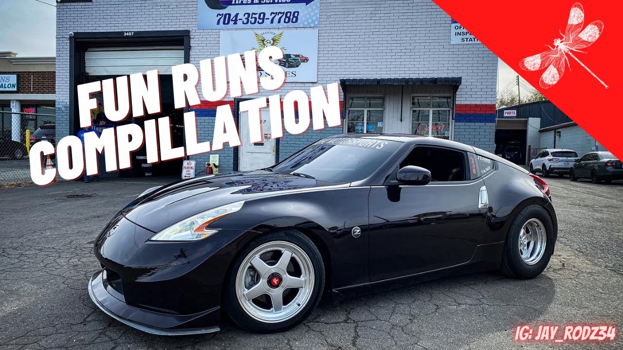 Single Turbo 370z fun runs Compilation! - YouTube