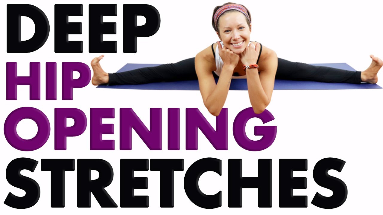 deep hip opening stretches beginners yoga sequence - YouTube