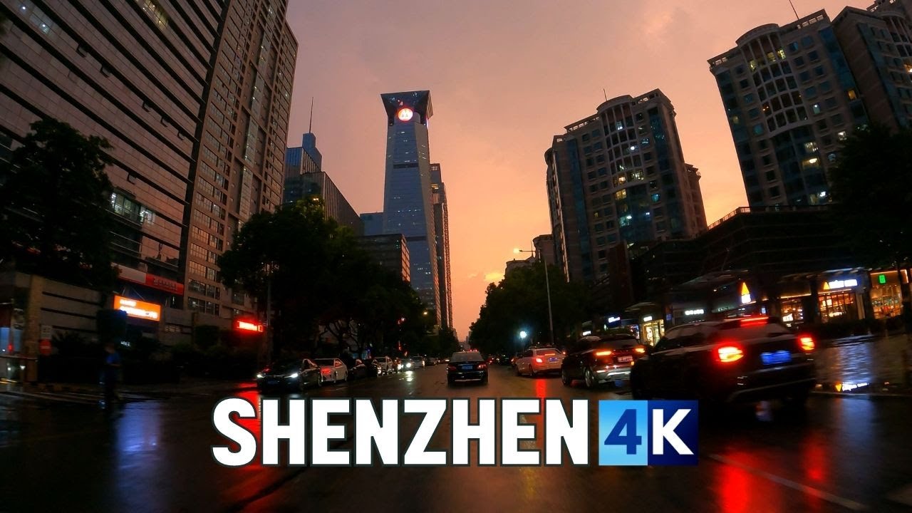 Driving Shenzhen 4K | Thunderstorm Night | China - YouTube