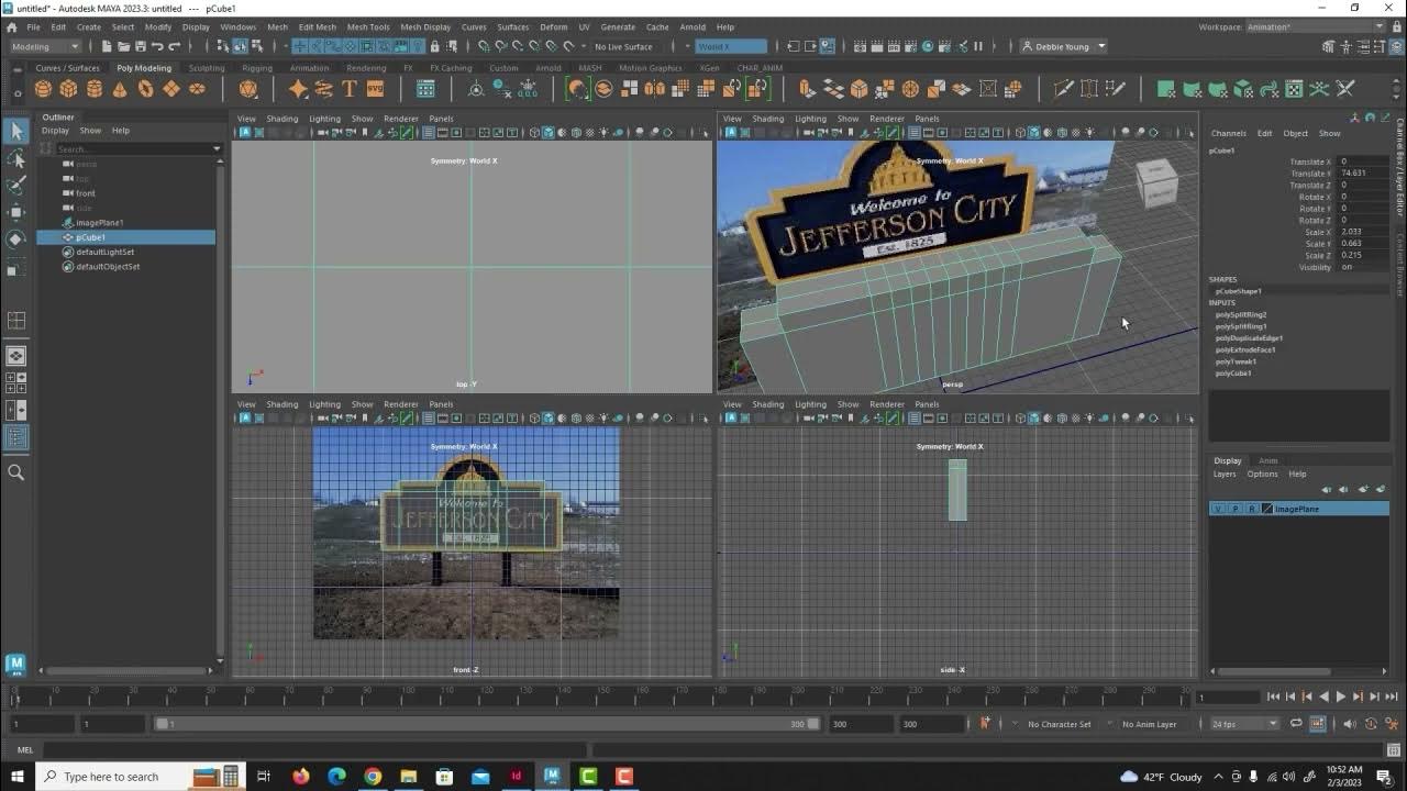 Creating a simple model with polygons in Maya software - YouTube