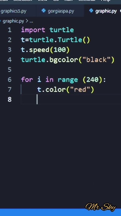 Python turtle Graphics Design #python #shorts #coding - YouTube