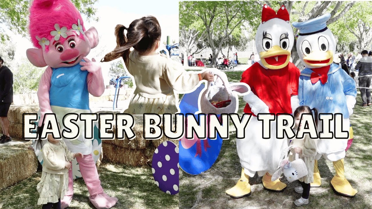 our daughter's first easter bunny trail & costco grocery haul | weekend vlog - YouTube