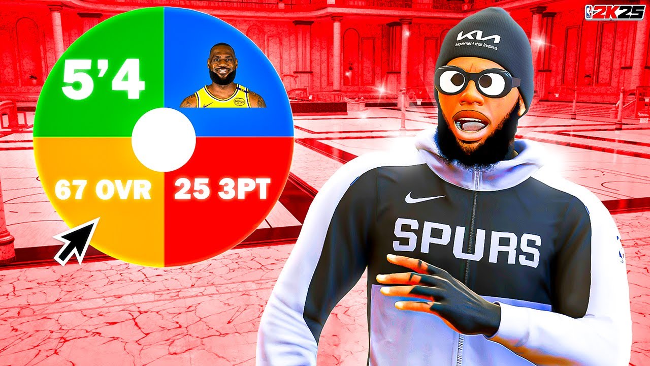Comp Stage 1v1, but a Wheel Chooses My Build in NBA 2K25 - YouTube