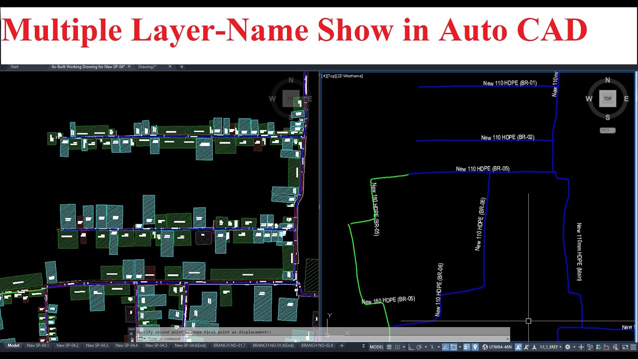 Multiple Layer Name Show in Auto CAD - YouTube