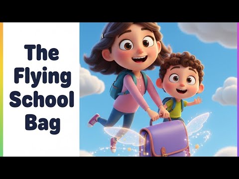 The Flying School Bag 🎒 | Magical Kids Story | Zara & Mika - YouTube