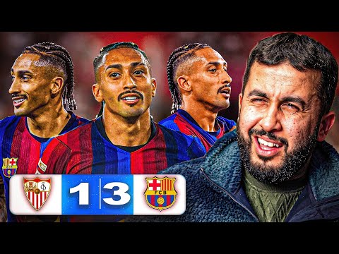 HE’S PLAYING LIKE A MAN POSSESSED.. | SEVILLA 1-3 BARCELONA! 