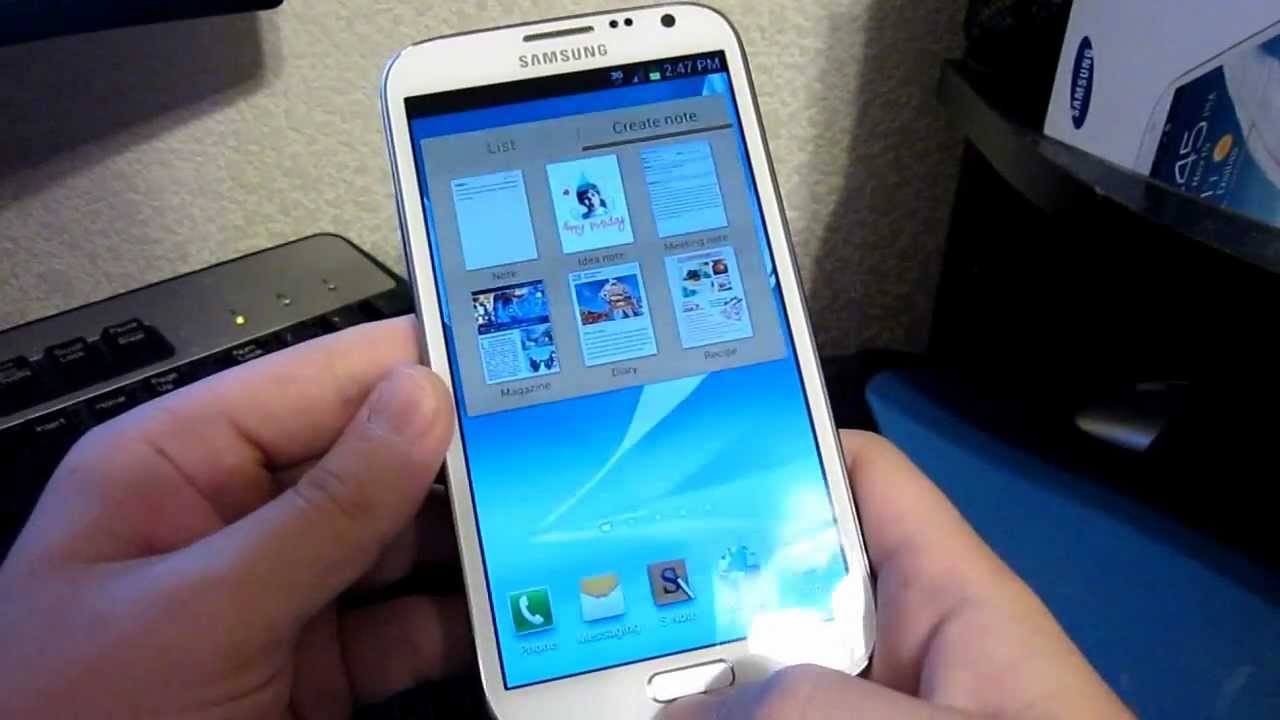 WHITE SPRINT GALAXY NOTE II UNBOXING AND FIRST LOOK - YouTube