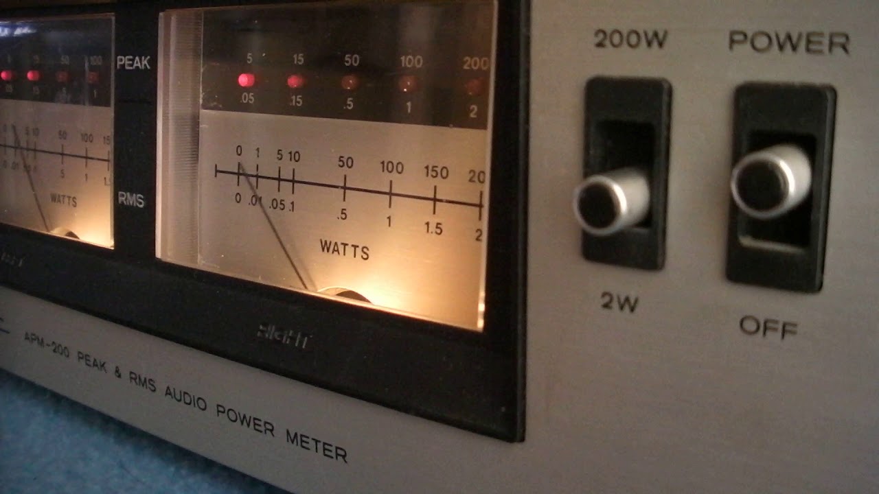 Realistic APM-200 Peak & RMS Audio Power Meter (42-2102) - YouTube