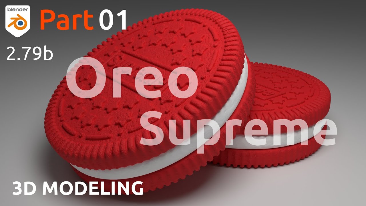 3D Modeling Oreo Supreme in Blender 2.79 Cycles Render - Part 01 - YouTube