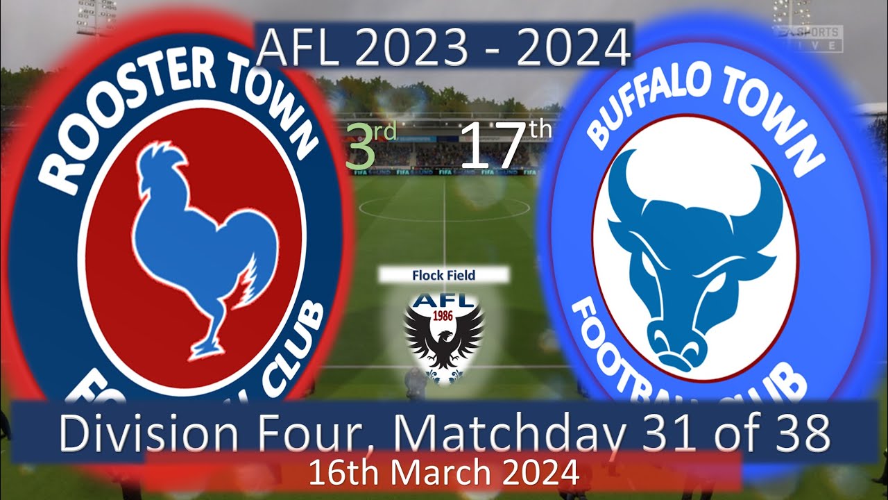 2023 - 2024 Division Four MD31, Rooster Town v Buffalo Town - YouTube