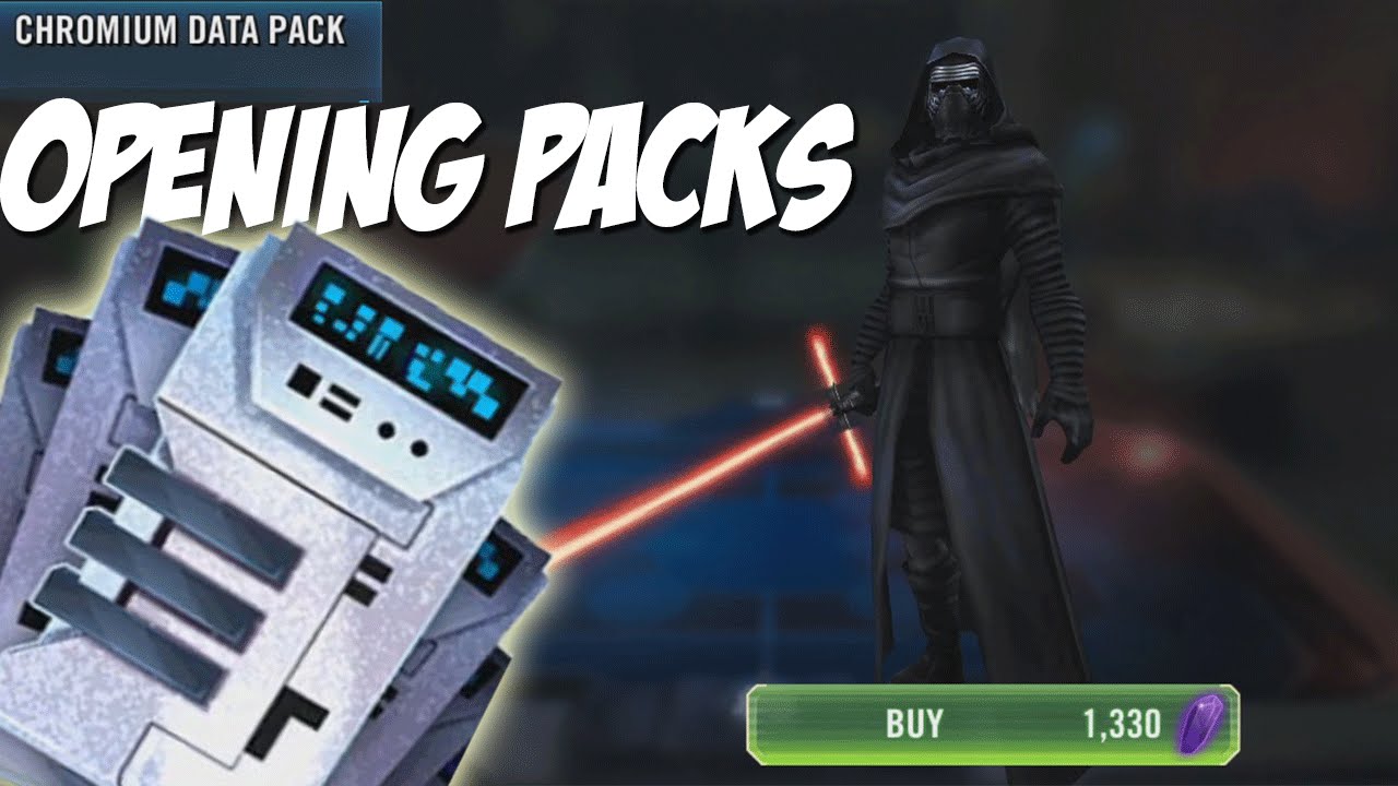 Star Wars Galaxy of heroes Opening Chromium Data Packs - YouTube