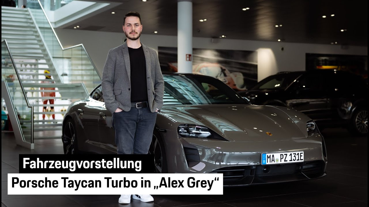 Exklusive Fahrzeugvorstellung zum Porsche Taycan Turbo in Alex Grey ...
