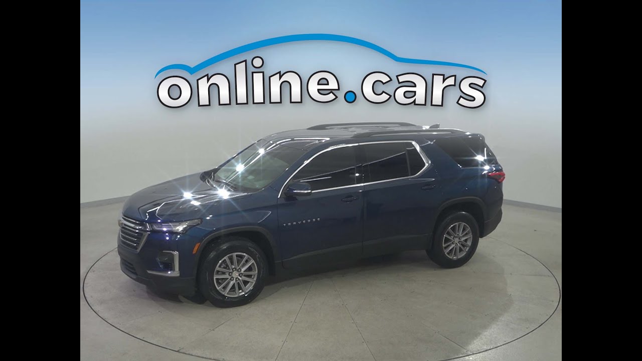 A55550ZT Used 2022 Chevrolet Traverse Blue SUV Test Drive, Review, For ...