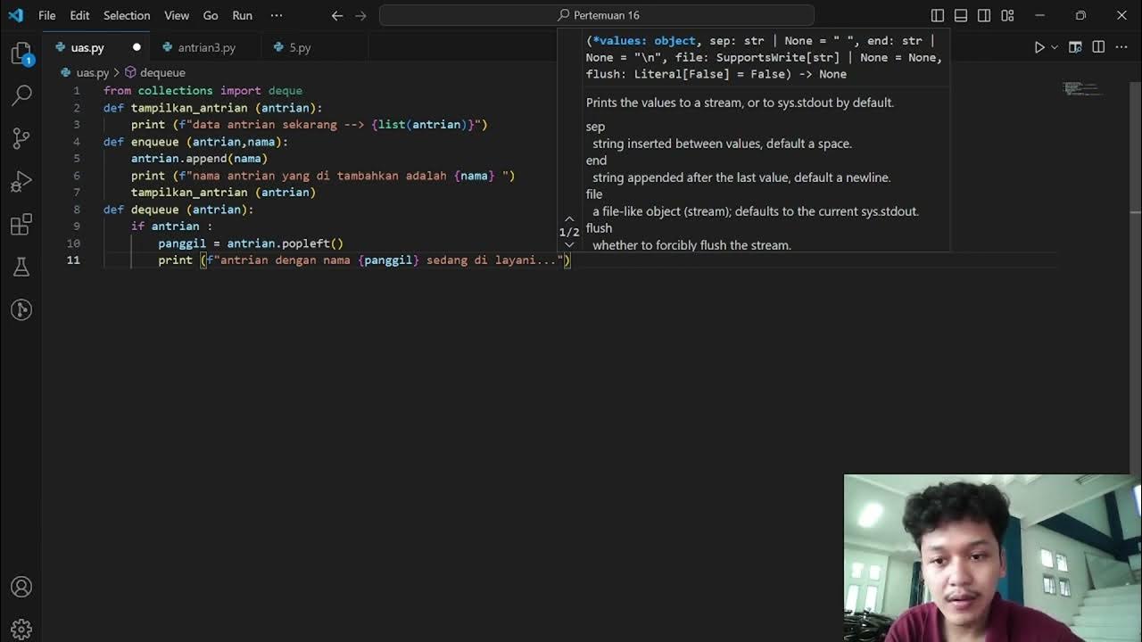 program queue studi kasus antrian bank - YouTube