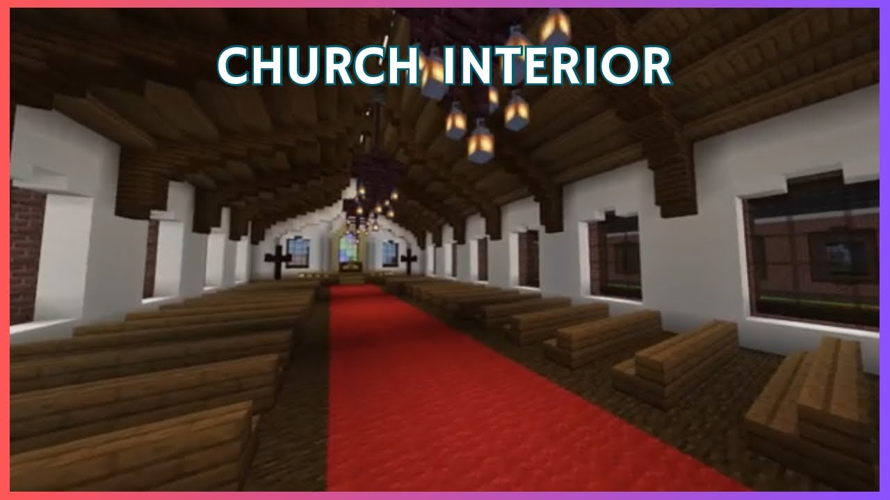 Minecraft Tutorial: How To Make Church Interior! (Refresh Series) - YouTube